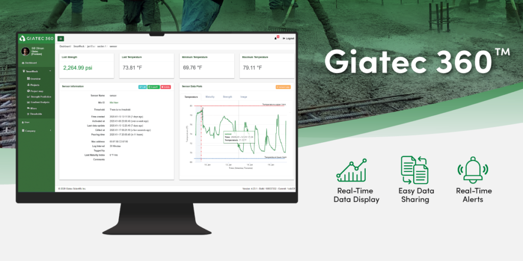 Online Concrete Monitoring with Giatec 360: Testing Solutions