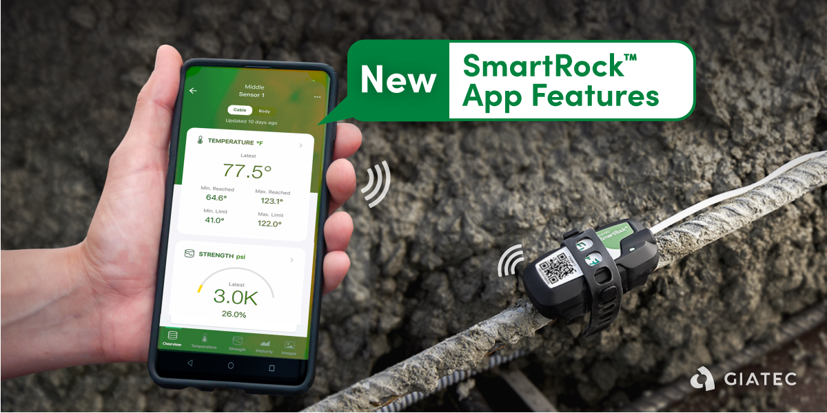 SmartRock™ Mobile App Update Provides In-Depth View of Concrete Data