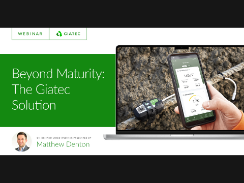 Beyond Maturity: The Giatec Solution | Webinar | Giatec Scientific Inc.