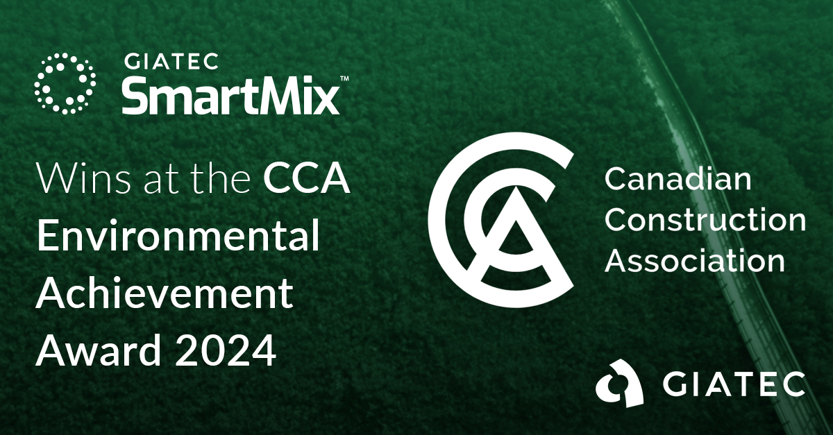 SmartMix™ Wins CCA Environmental Achievement Award 2024