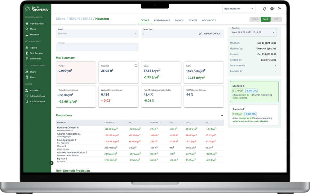 SmartMix™ | AI-Based Concrete Mix Optimization | Giatec Scientific