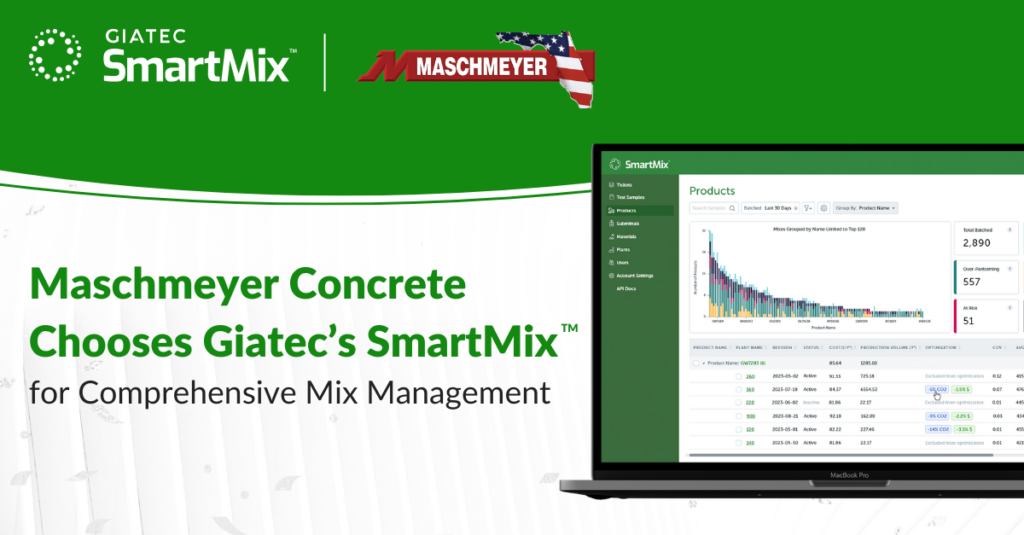 Maschmeyer Picks Giatec SmartMix™ for Mix Management