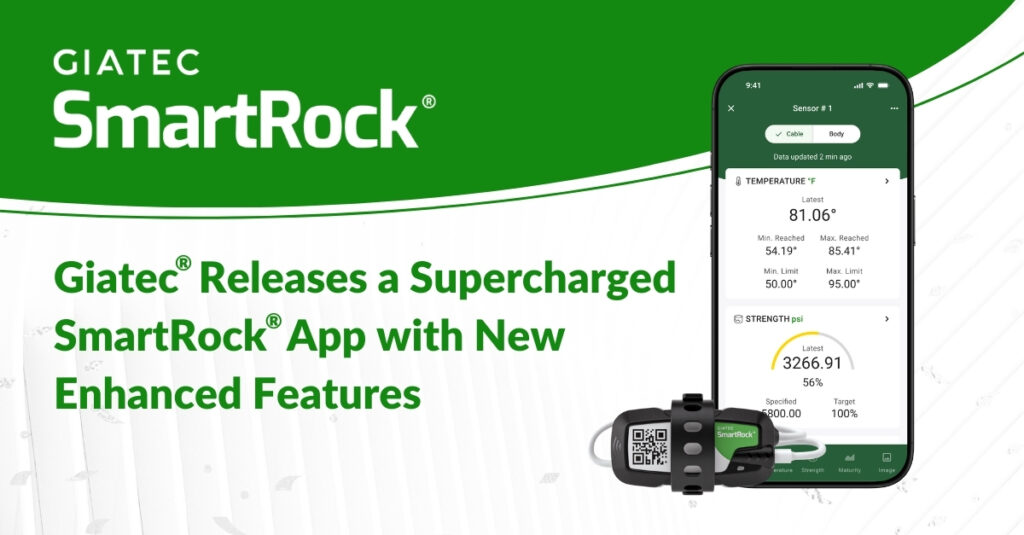 Giatec® Supercharges SmartRock® App with New Enhanced Features